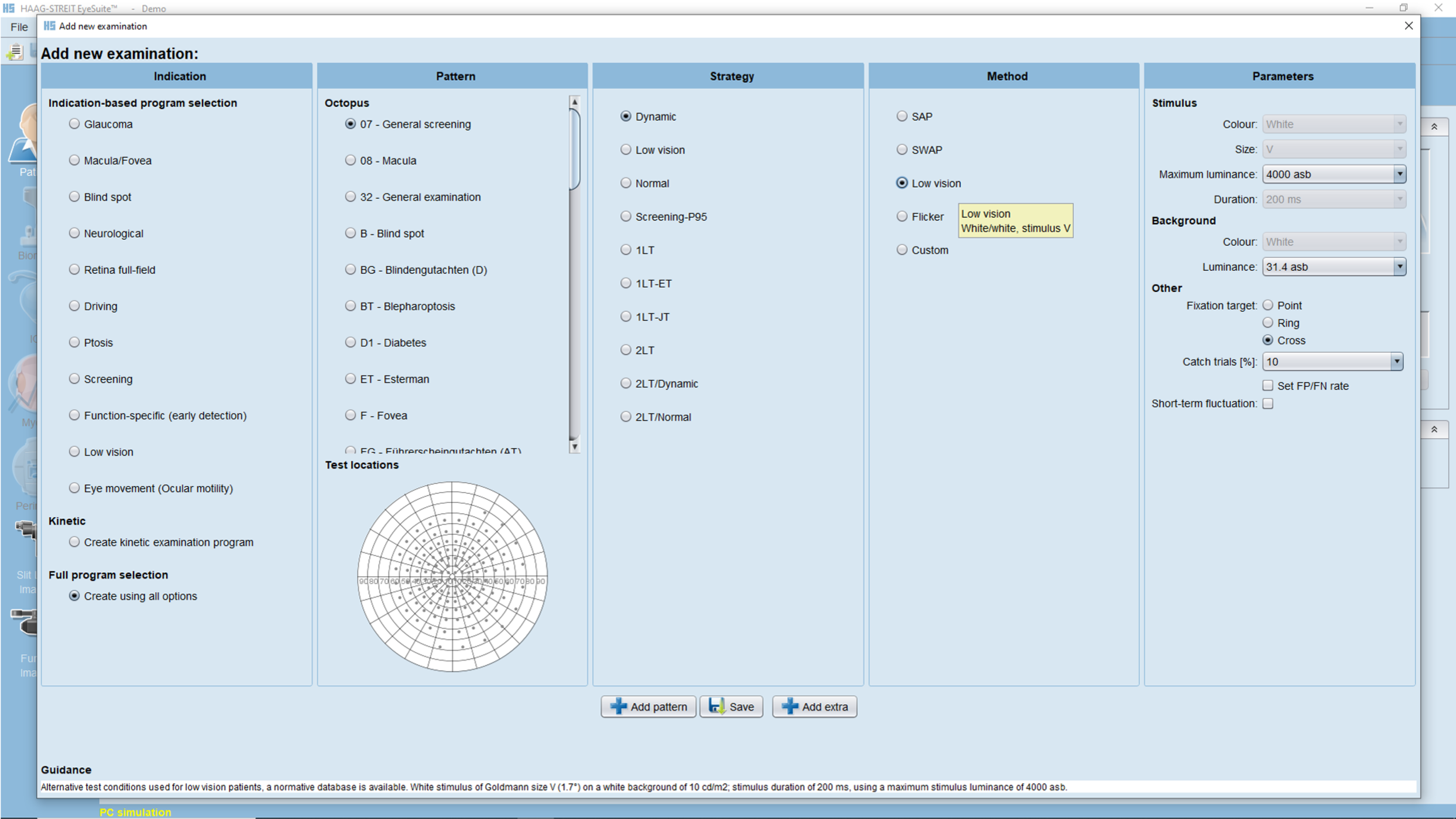 Octopus 900 - Full field static perimetry