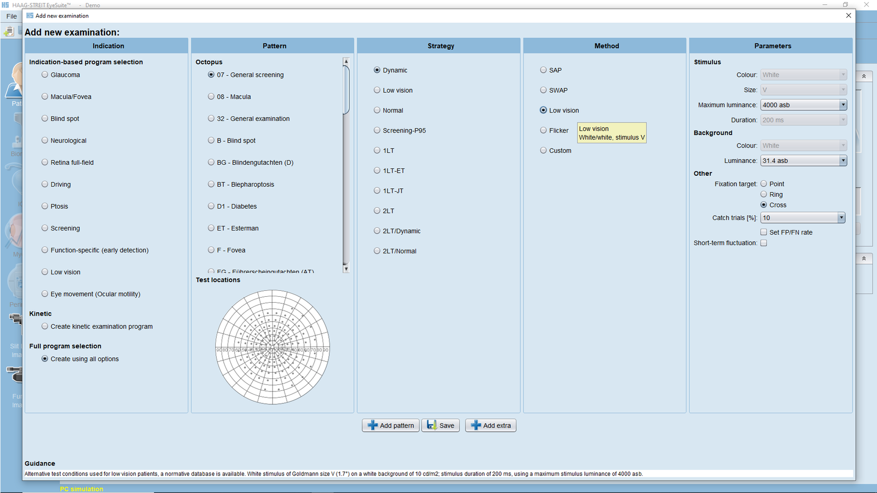 Octopus 900 - Full field static perimetry